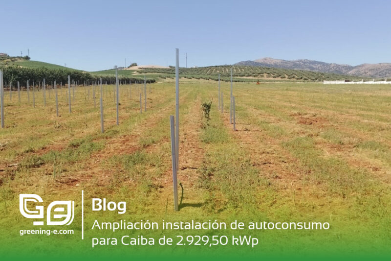 Ampliación Instalación de autoconsumo para Caiba de 2.929,50 kWp